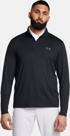 Under Armour Match Play Oberteil mit ¼-Zip für Herren Schwarz / Pitch Grau XXL