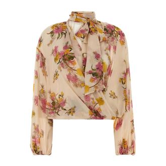 Blumarine Print Georgette Top - - Blouses & Shirts - Damen - Mehrfarbig - XS