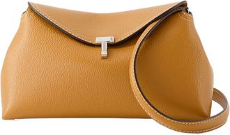 Toteme Womens T Lock Clutch Brown Calfskin