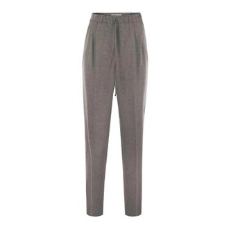 Max Mara Wollmischung Faltenhose - - Trousers - Damen - Grau - 3XS