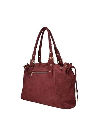 Gave Lux Sac à bandoulière en cuir véritable pour femme Made in Italy 20x28,5x41 cm GLX22011023FBG, bordeaux, Taille unique