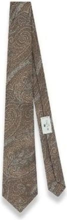 Etro Homme, Accessoires, Vert, Taille: ONE Size Cravate en soie jacquard avec motif Arnica