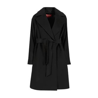 Max Mara Dravenna Woll-Bademantel-Mantel - - Coats - Damen - Schwarzk - S
