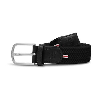 La Boucle Elastischer Stretchg&uuml;rtel f&uuml;r Damen und Herren, flexibler Flechtg&uuml;rtel mit Metallschnalle, G&uuml;rtel Herren Schwarz mit Einheitsgr&ouml;&szlig;e durch Stretchmateri