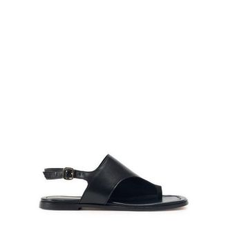 Maison Toufet Sandales plates Alicia en cuir lisse