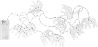 Valiclud H&auml;ngelichterkette Elefanten deko Warmwei&szlig; Batteriebetriebene ohne Batterie Langlebige Lichterkette f&uuml;r Kinderzimmer und Fensterdekoration Einfache Ins