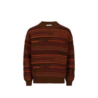 Thinking Mu Pull droit en tricot de laine m&eacute;rinos