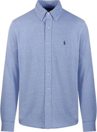 Ralph Lauren Homme, Chemises, Bleu, Taille: S Featherweight Mesh Shirt