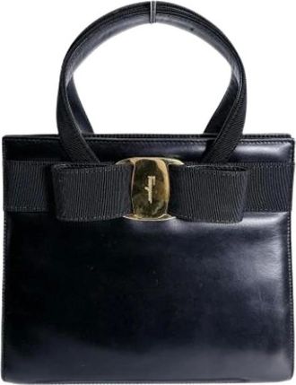 Ferragamo Sac &agrave; main en cuir doccasion - Femme - Pre-owned - Noir - Taille: ONE Size
