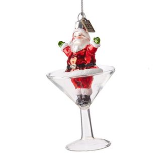 Raz Imports Inc. Raz Imports 4153130 EC Party at The Kringles Ornament, 11,4 cm Höhe, Glas