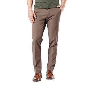 Dockers Straight Fit Workday Khaki Smart 360 Flex Pants (Regular and Big & Tall) Pantalons, Dark Pebble, 33W x 32L Homme
