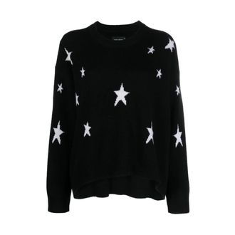 Zadig&Voltaire Intarsia Strick Crew Neck Pullover - - Knitwear - Damen - Schwarzk - XS