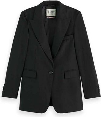 Scotch & Soda Core SB Fitted Blazer Veste, Black 0008, XL Femme