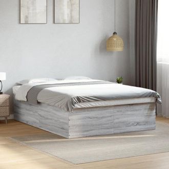 vidaXL Bettgestell Grau Sonoma 160x200 cm Holzwerkstoff Vidaxl