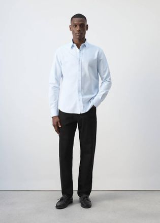 Mango Chemise 100 % coton Oxford bleu ciel - Homme - XXL - MANGO MAN