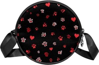 Generic Petit sac &agrave; bandouli&egrave;re circulaire pour femme, petit sac &agrave; bandouli&egrave;re avec fermeture &eacute;clair, bretelles r&eacute;glables, sac &agrave; main rond d&eacute;contract&eacute; pour fe