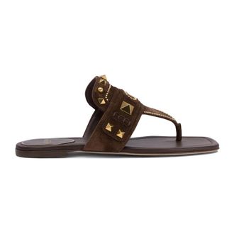Valentino Garavani Braune Sandalen mit Nieten - - Shoes - Damen - Braun - 36 EU
