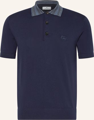 Etro Etro Strick-Poloshirt blau
