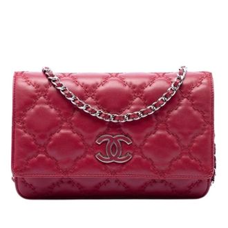 Chanel Pre-owned Vintage Umh&auml;ngetasche - - Pre-owned - Damen - Rot - ONE SIZE