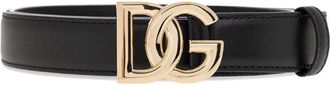 Dolce & Gabbana Femme, Accessoires, Noir, Taille: 90 CM Ceinture en cuir de veau avec logo