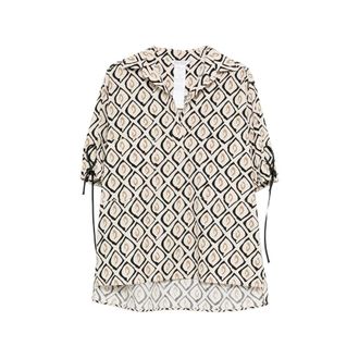 Max Mara Mxmecru Tie-detail Patterned Blouse