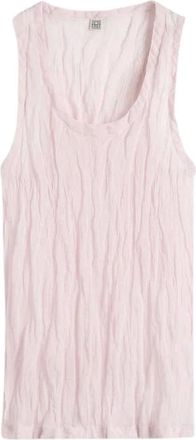 Toteme Femme, Tops, Rose, Taille: 40 FR Crinkled Gauze Tank