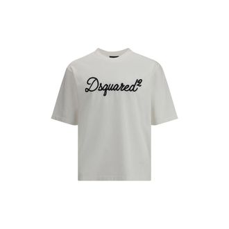 Dsquared2 Dsquared&sup2; Wei&szlig;es Baumwoll-T-Shirt