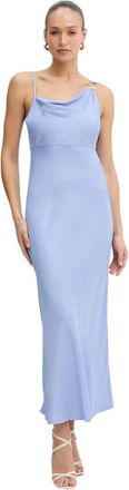 Twinset Robe Midi Drap&eacute;e - Femme - Robes - Bleu - Taille: 36 FR