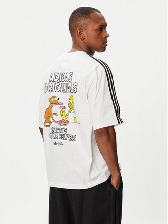 adidas T-Shirt Little Santas Helper Graphic LG5060 Wei&szlig; Regular Fit
