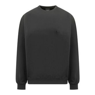 Yohji Yamamoto Brushed Terry Crew Sweatshirt - - Sweatshirts & Hoodies - Herren - Schwarzk - XS