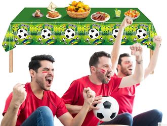 Generic Fu&szlig;ballplatz Tischdecke, Touchdown-Tischdecke | Rechteckige Rasur verbessert die Atmosph&auml;re der M&ouml;glichkeiten. Mottoparty, Geburtstag, Babydusche, Fam