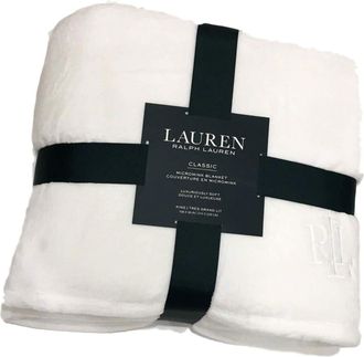 Lauren Ralph Lauren Micromink Plüschdecke, 274,3 x 228,6 cm, Kingsize, Hollywood-Cremefarben