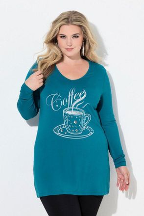 Miamoda T-Shirt Langarmshirt Pailletten-Motiv Langarm