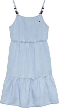 Tommy Hilfiger Spaghettikleid TENCEL STRAP DRESS Kinder bis 16 Jahre, mit dekorativen Tr&auml;gerdetails