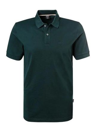 HUGO BOSS Herren Polo-Shirt gr&uuml;n Baumwoll-Piqu&eacute;