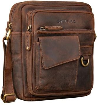 STILORD Ryan Sac Croisé pour Hommes Cuir Véritable | Sacoche Bandoulière Vintage | Petit Sac pour iPad 9,7 Pouces | Sacs à Bandoulière, Couleur:Veleta - Marro