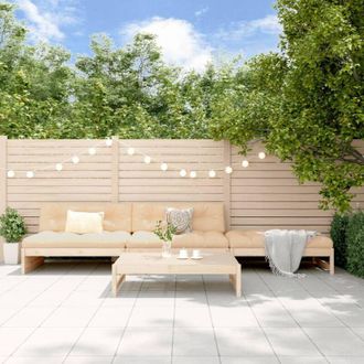 vidaXL 4-tlg. Garten-Lounge-Set Massivholz Kiefer Vidaxl