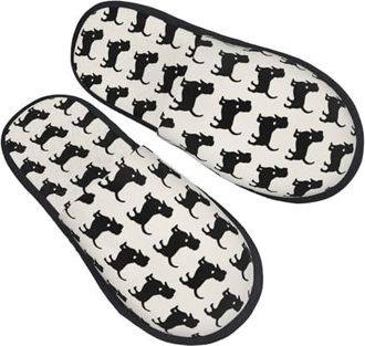 Generic Pantoufles Chien Beagle Portative Accueil Pantoufles Chaud Chaussons Pour Invit&eacute; Spa Camping M