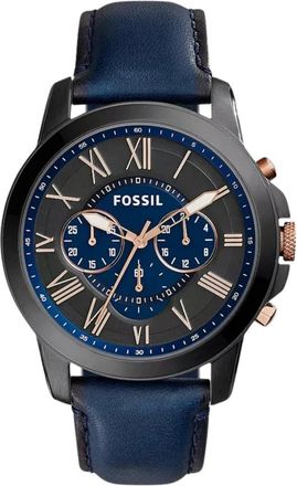 Fossil Homme, Accessoires, Bleu, Taille: ONE Size Montre chronographe audacieuse Grant Fs5061