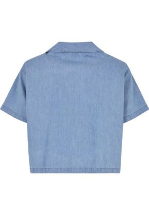 Urban Classics Klassische Bluse Urban Classics Damen Ladies Light Denim Resort Shirt