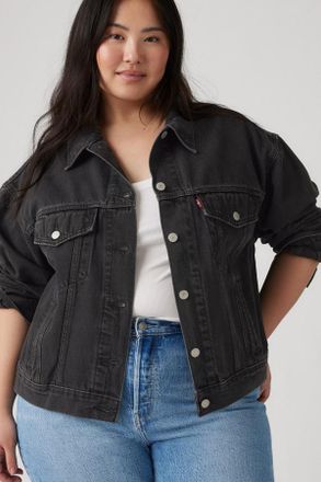 Levi's Veste Trucker 90 (grandes Tailles) - Femme - Noir / Road Less Traveled - 1X