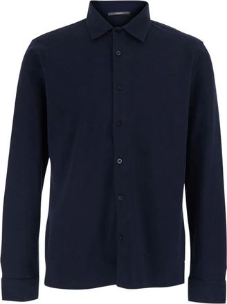 KANGRA Homme, Chemises, Bleu, Taille: 2XL Camicia M/L in Piquet Leggero