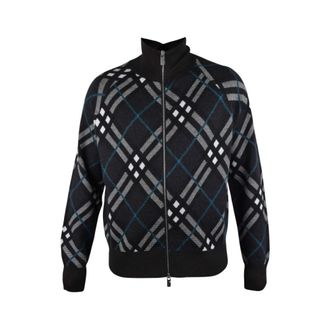 Burberry Woll-Cardigan mit Rei&szlig;verschluss - - Sweatshirts & Hoodies - Herren - Braun - L