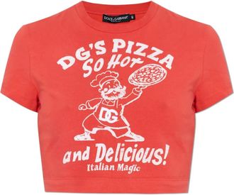 Dolce & Gabbana Femme, Tops, Rouge, Taille: 38 FR T-Chemises