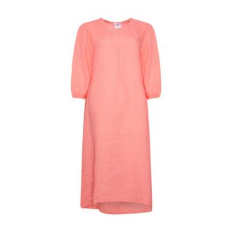 Tiffany & Co. Ella Leinenkleid Wassermelone - - Dresses - Damen - Rot - XS