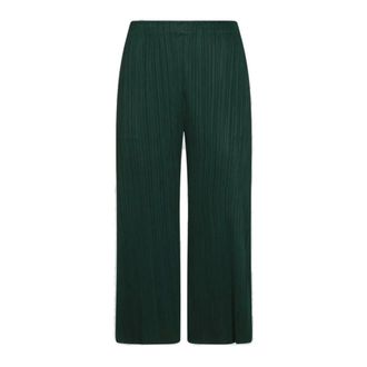 Issey Miyake Femme, Pantalons, Vert, Taille: 44 FR Wide Pantalons