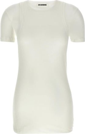 Jil Sander Femme, Tops, Blanc, Taille: 34 FR Top T-Shirt