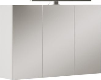 Vicco Badspiegelschrank Lavio, Weiß, 90 x 60 cm mit LED-Beleuchtung