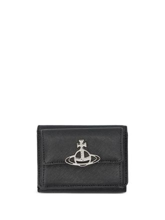 Vivienne Westwood portefeuille pliant &agrave; plaque Orb - Noir