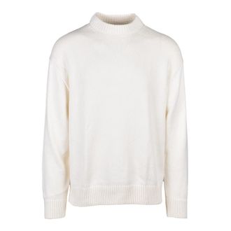 Calvin Klein Jeans Rundhals-Pullover aus Baumwolle - - Knitwear - Herren - Wei&szlig; - M
